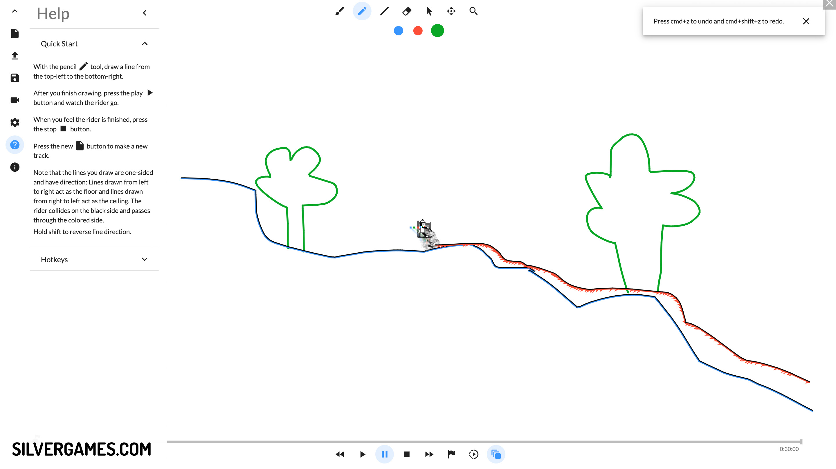 Line Rider Pelaa Verkossa SilverGamesissa 